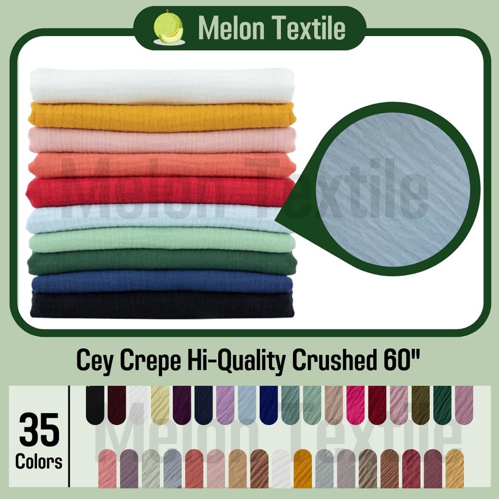 CEY1-CEY36 Cey Crepe Hi-Quality Crushed Ironless Kain Pasang Bidang 60 ...