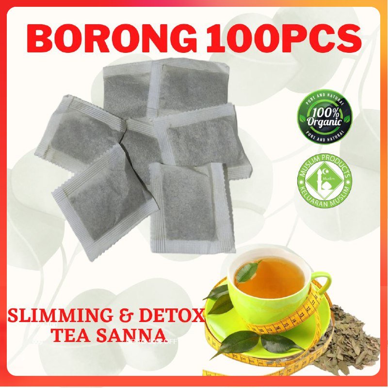 100 Uncang Original Daun Senna Uncang 2.0g | Original Sanna Tea |Teh ...