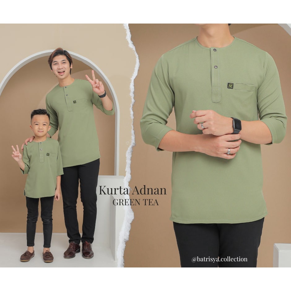 #BBC KURTA ADNAN LENGAN 3 TIGA SUKU KURTA SLIM FIT KURTA MURAH RAYA ...