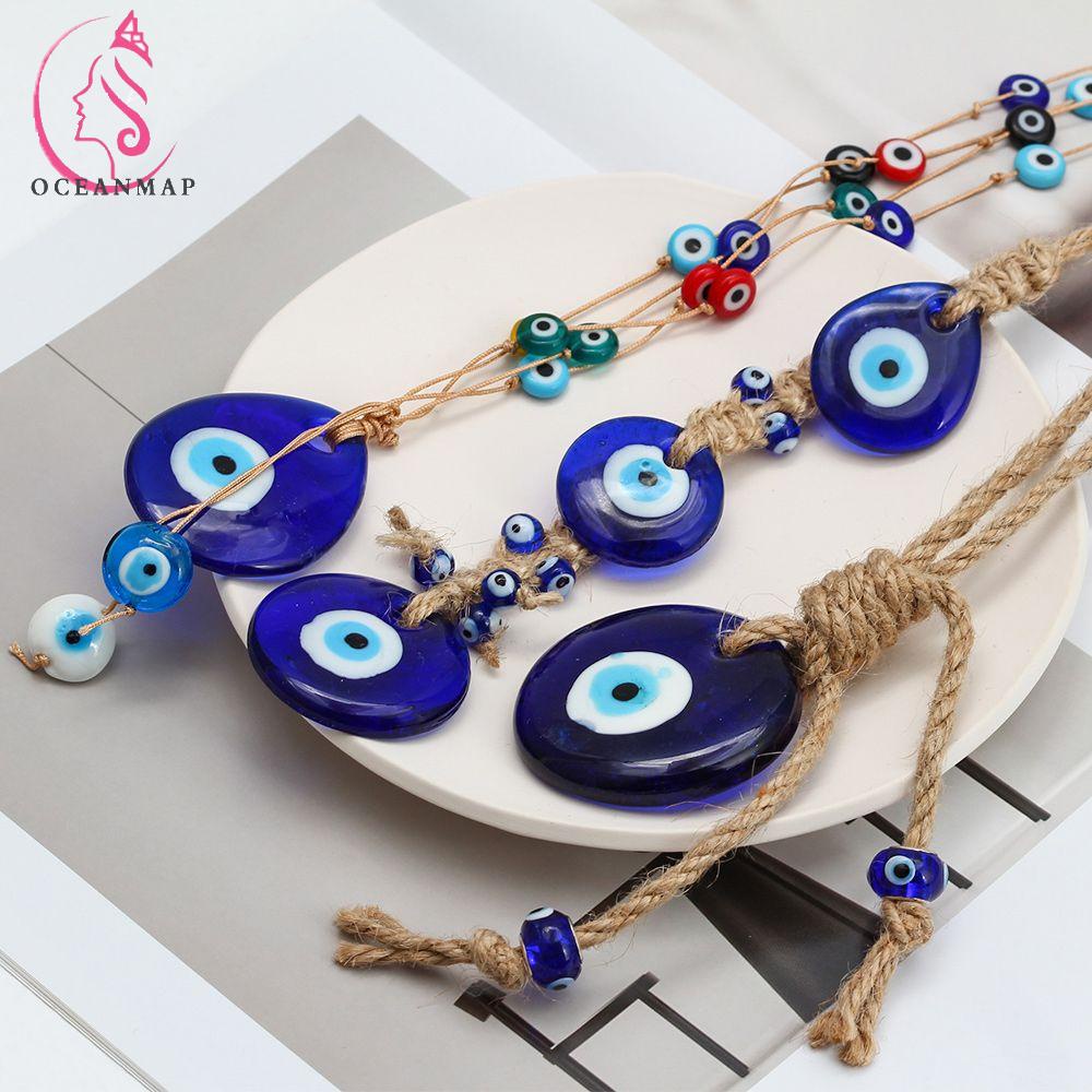 OCEANMAP Lucky Evil Eye Beads keychain Trendy Evil Eye keyring Evil Eye ...