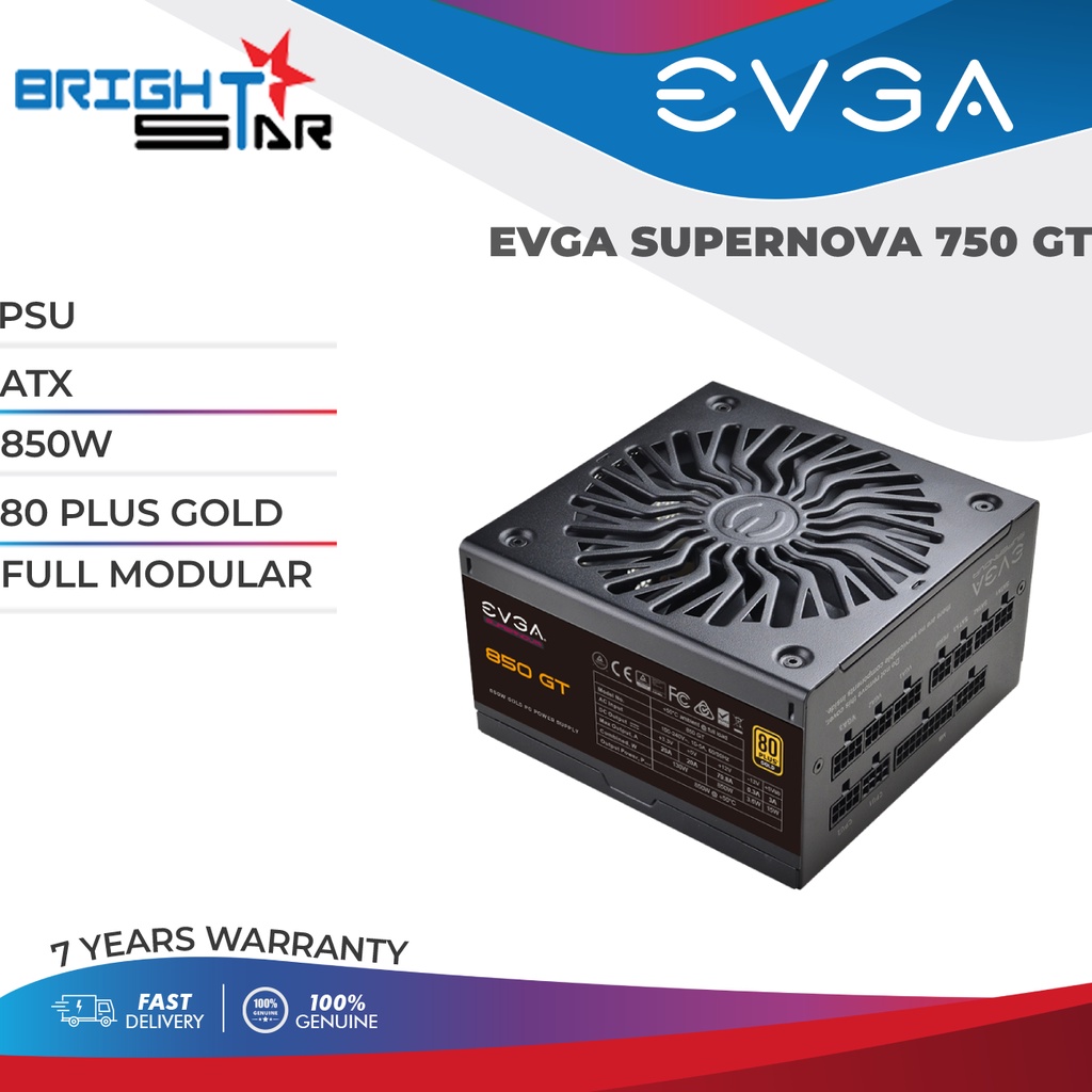 PSU / EVGA SUPERNOVA 850 GT / ATX / 850W / 80 PLUS GOLD / FULL MODULAR ...