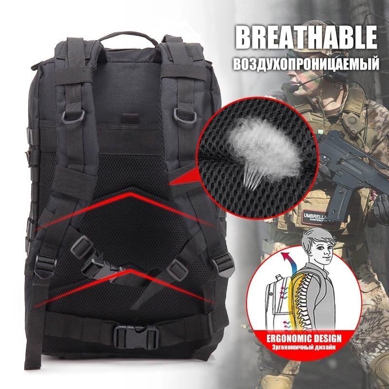 45L Army Military Outdoor School Camping Travel Attack Tactical ...