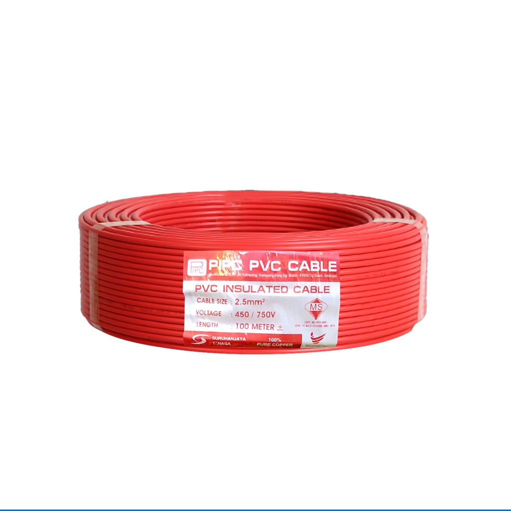 (SIRIM Kabel) PVC Insulated Cable 1.5mm / 2.5mm | Kabel Wayar Elektrik ...