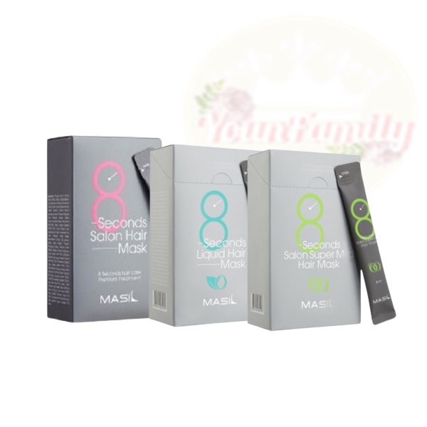 [MASIL] 8 Seconds Hair Mask Stick Pouch 8ml x20PCS (Salon, Liquid, Salon Super Mild) | Shopee ...