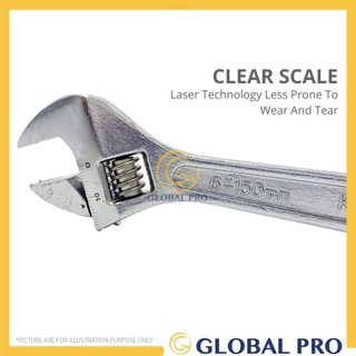 KNIGHT 6" Adjustable Spanner Wrench Spana Hidup With Scale Heavy Duty ...