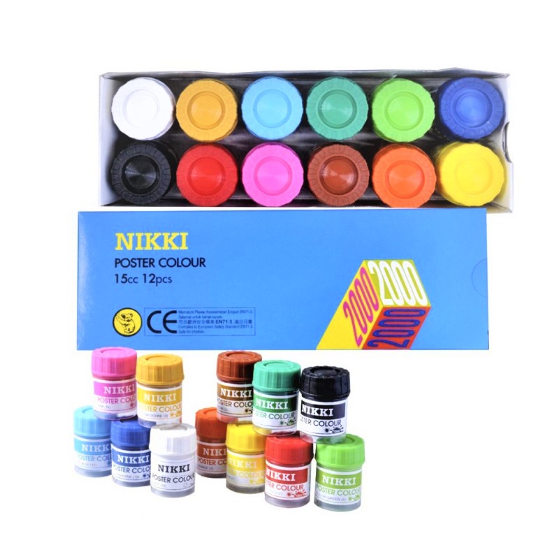 Nikki Poster Colour 15cc 12pcs | Shopee Malaysia