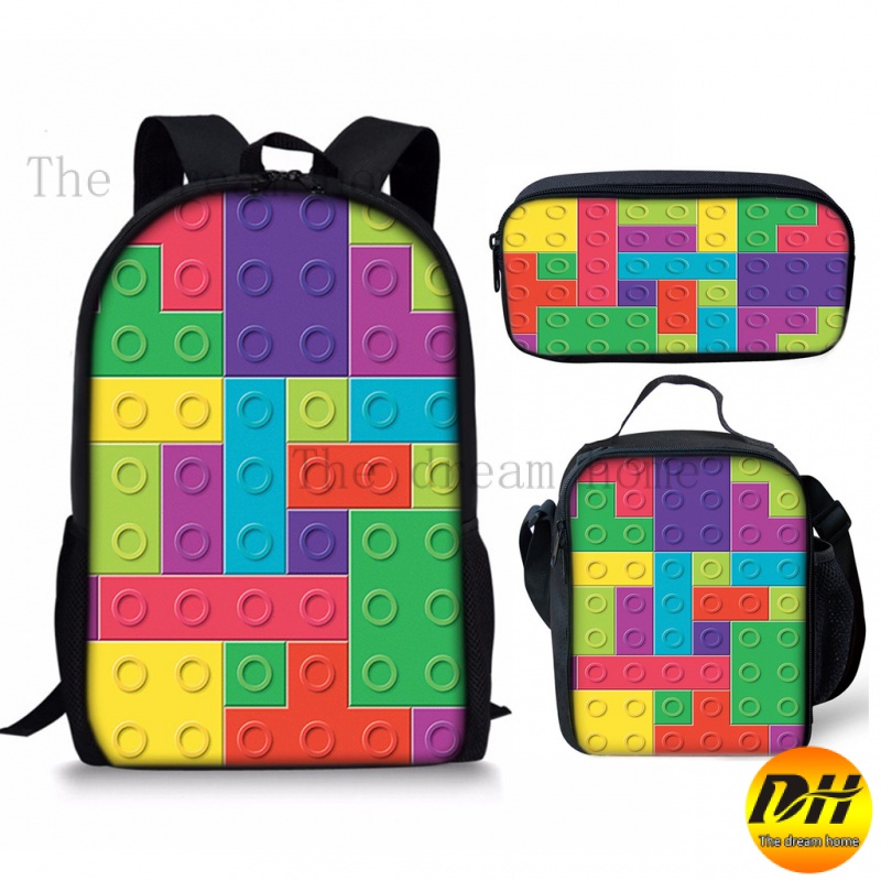 building blocks beg sekolah kids School bag set backpack for Elementary ...