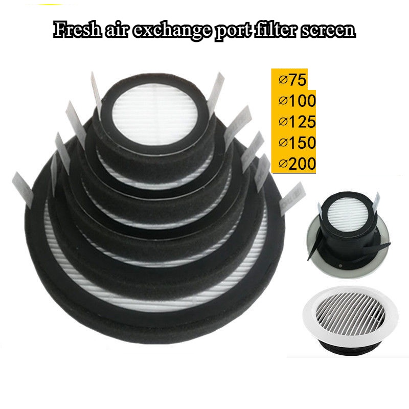 HEPA filter screen fresh air system round ABS fresh air outlet air ...