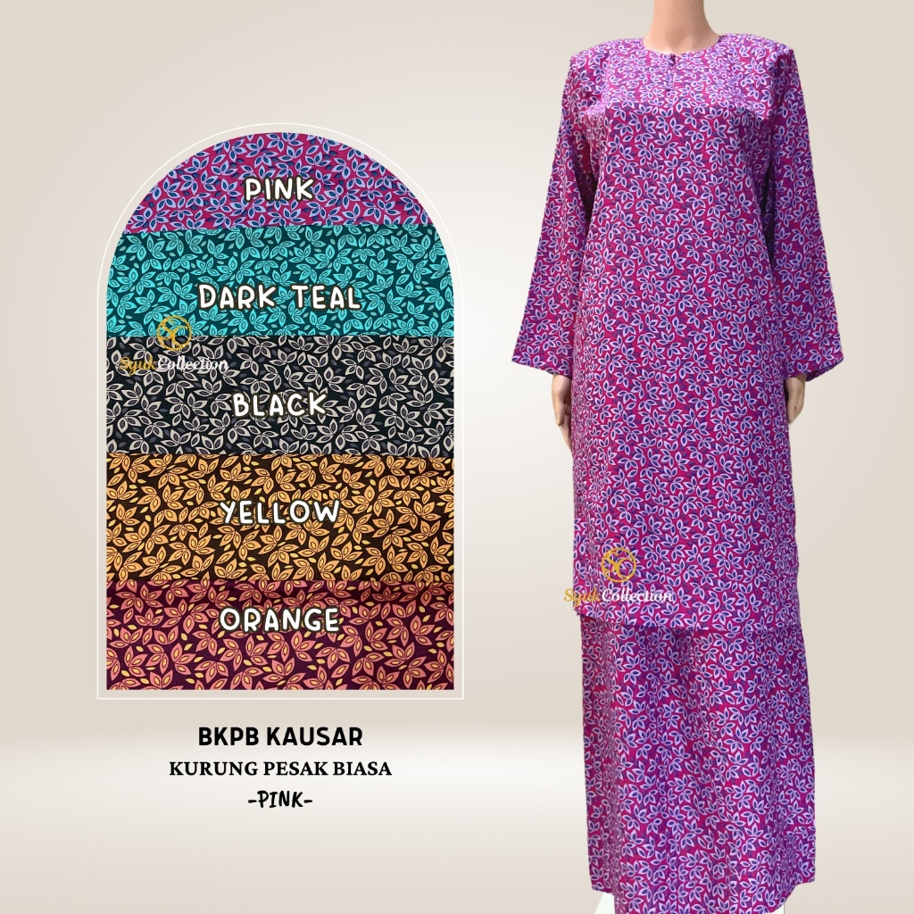Baju Kurung Pesak Biasa Tradisional Johor Kain Susun Tepi (BKPB Humaira ...