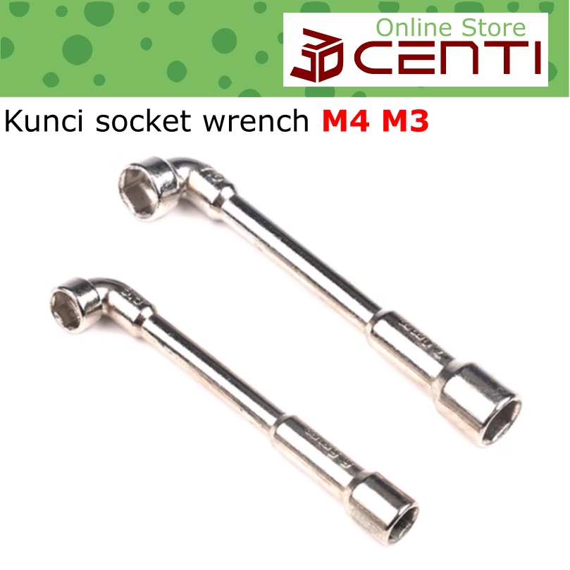 Angled Socket Wrench L-Shaped 7mm Nozzle Wrench MK7 E3D bolt M3 M4 ...
