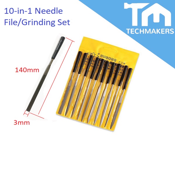 10-in-1 Precision Needed File Set Grinding Set / Kikir Kayu / Besi ...
