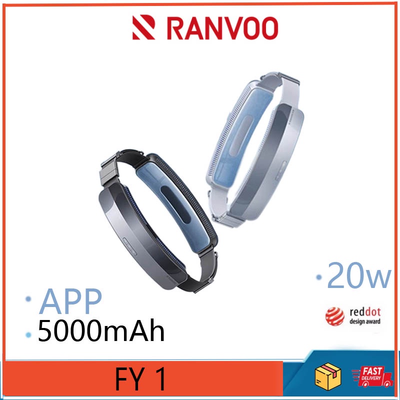 Ranvoo FY1 Waist-Hanging Fan Neck-Hanging Portable Air Conditioner ...