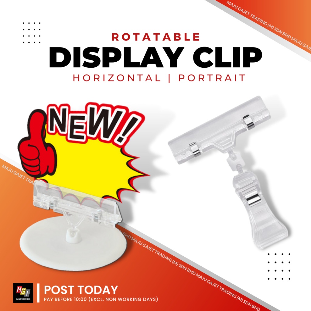 Pop Clip Price Tag Label Promotion Sign Display Clamp Klip Tanda Harga ...