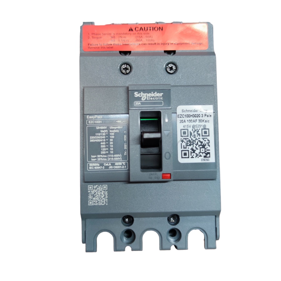 Schneider 20A 3 Pole Industrial Circuit Breaker 10KAIC 220V, 20A 3P ...