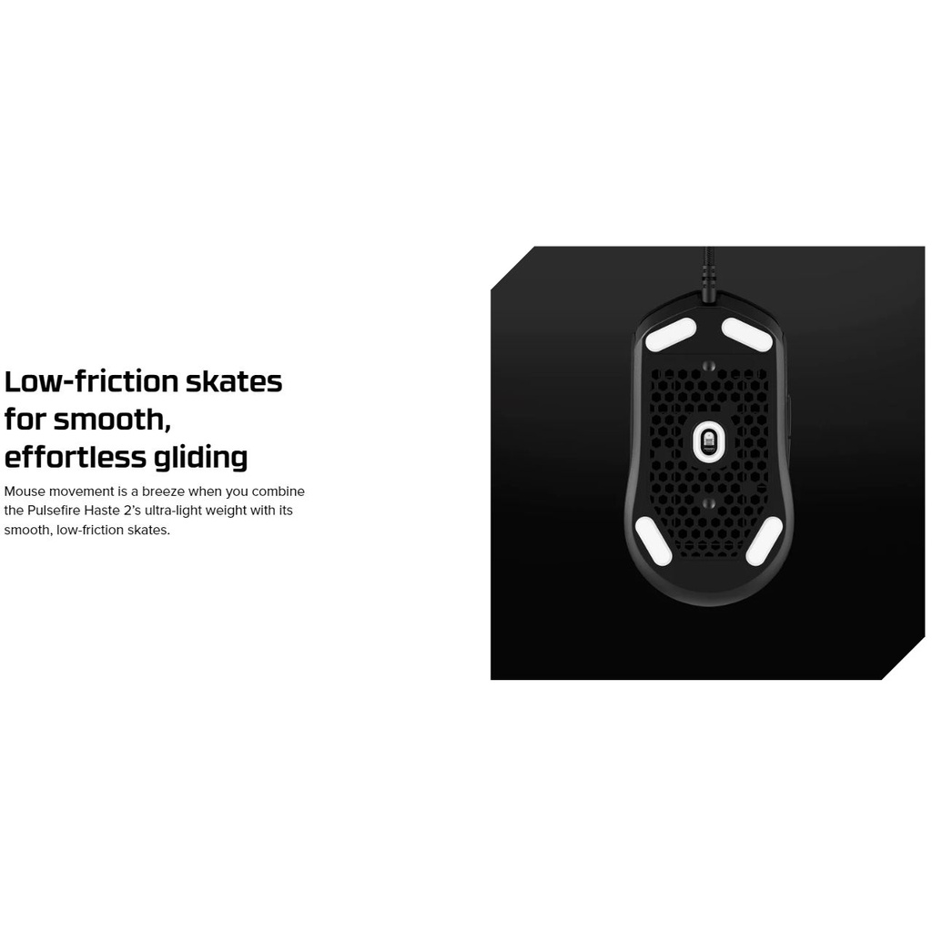 HyperX Pulsefire Haste 2 Gaming Mouse - black-(6N0A7AA) / White ...