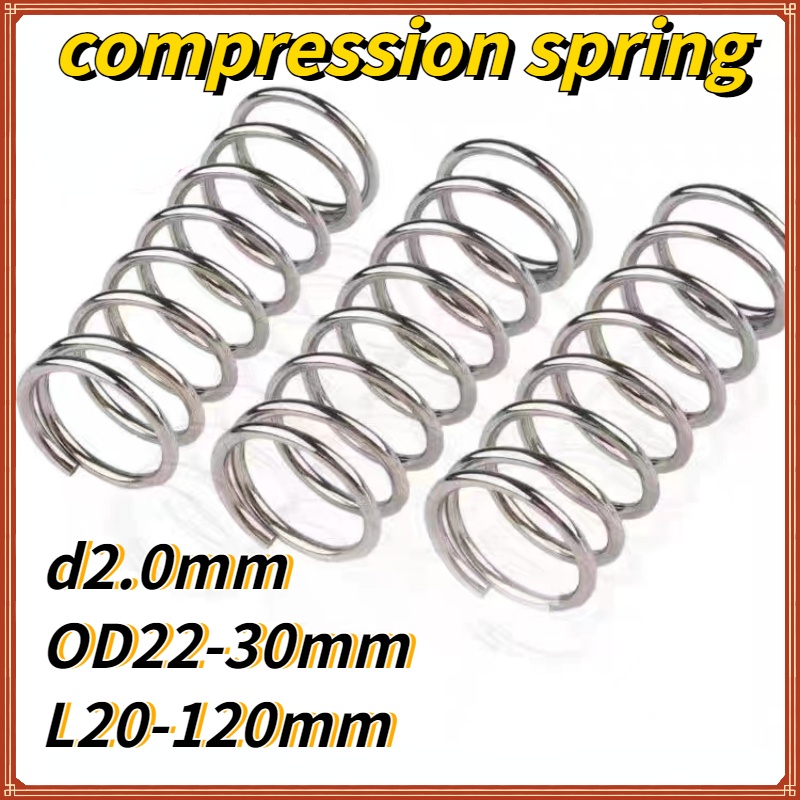 【XNY】Pressure spring wire diameter 2.0mm OD22-30mm compression spring ...
