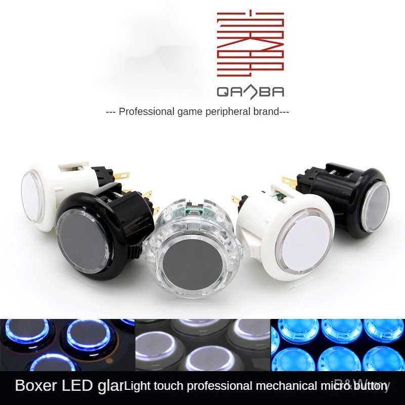 4 Pcs Hitbox QANBA Luminous 24/30mm card button arcade joystick ...