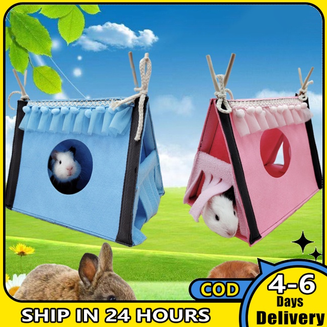 In Stock Pet Rabbit Tent House Hideout Hamster Nest Corner Hideaway For ...