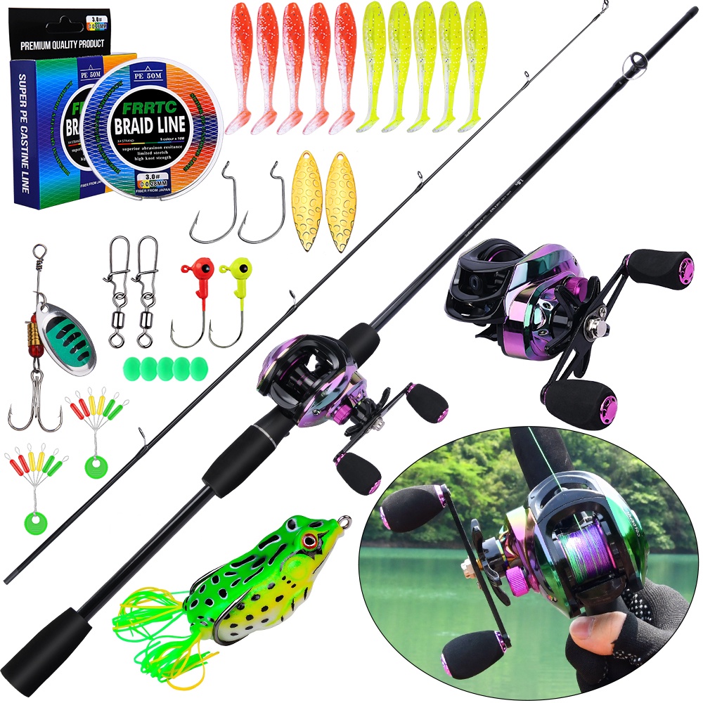 Fishing Rod and Reel Fishing Full Set Casting Fishing Rod with 7.2:1 ...