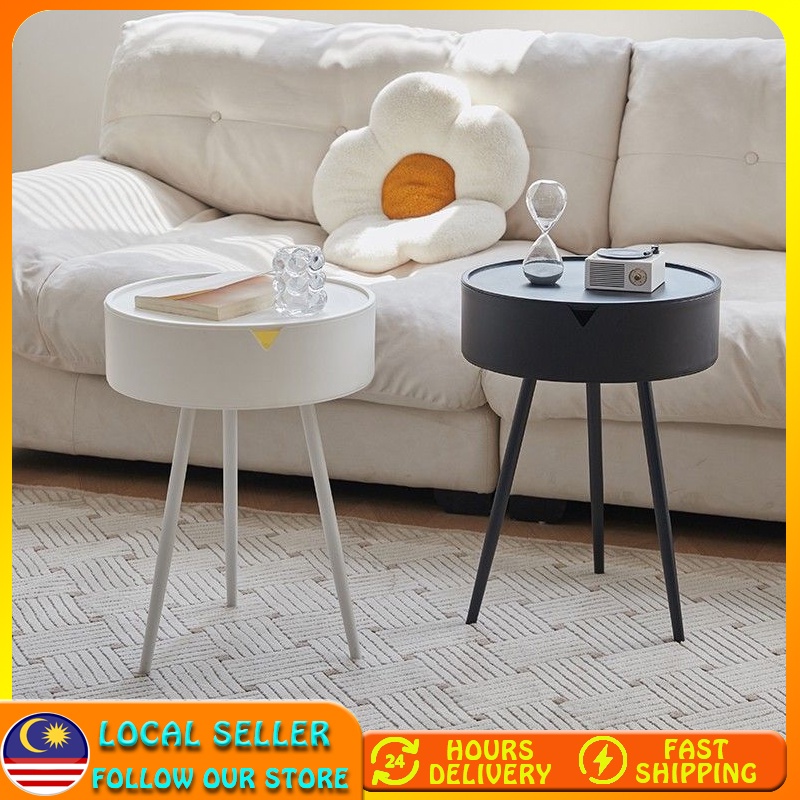 Bedside Table Modern Minimalist Storage Cabinet Creative Circular ...