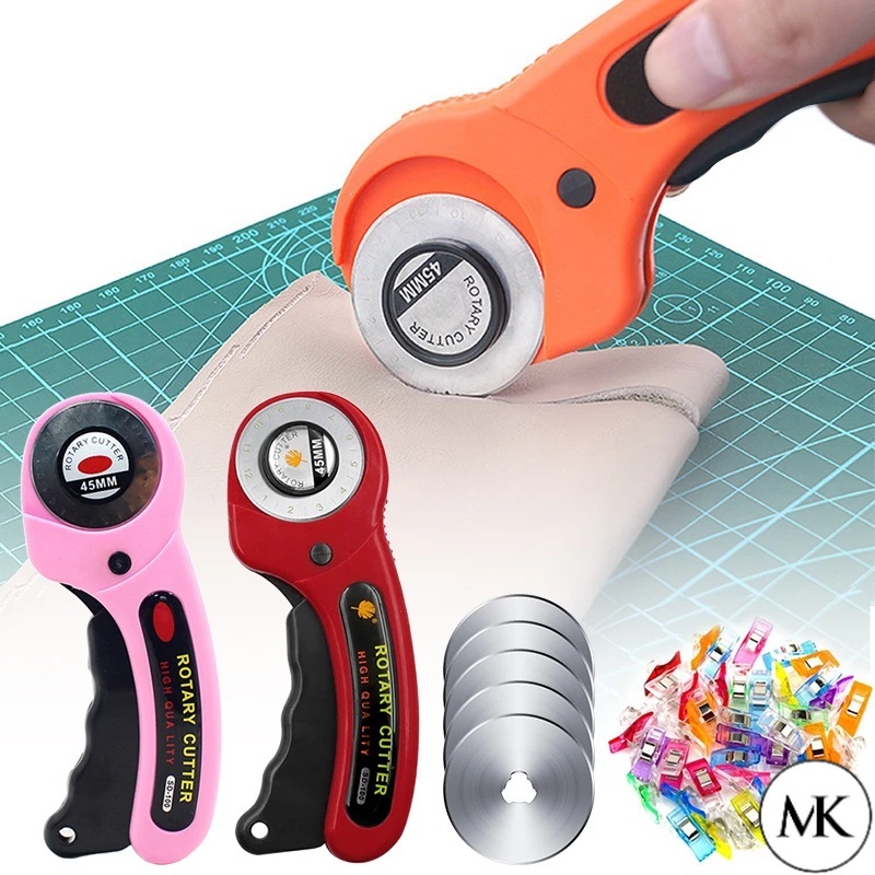 MK 45mm Rotary Cutter Set Leather Craft Cutting Tool with Ergonomic ...