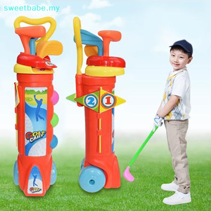 SWEETBABE 1 Set Outdoor Children Golf Club Toys Plastic Mini Golf ...