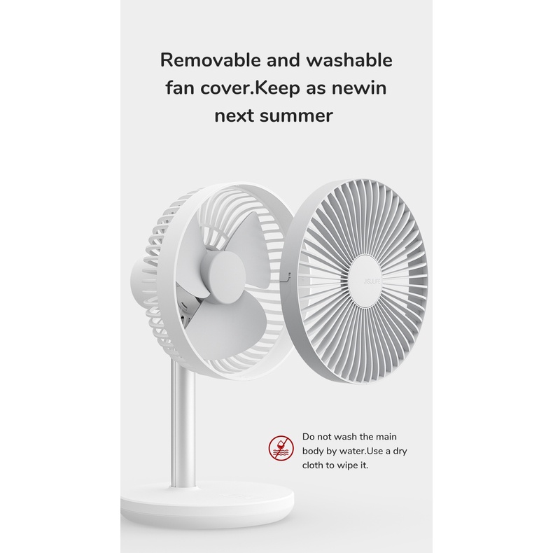 JisuLife FA13P Oscillating Extendable Desk Fan (Extendable Rotating ...