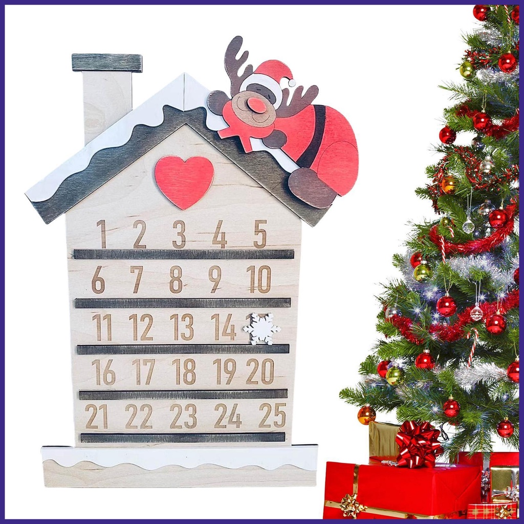 Christmas Countdown Calendar 24 Days Countdown Calendar for Indoor ...