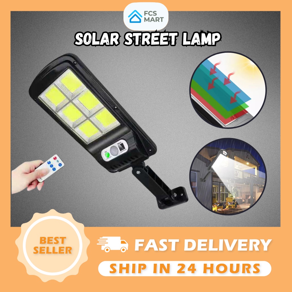 Outdoor Wireless Solar Light 120 COB (450W) Motion Sensor with Remote ...
