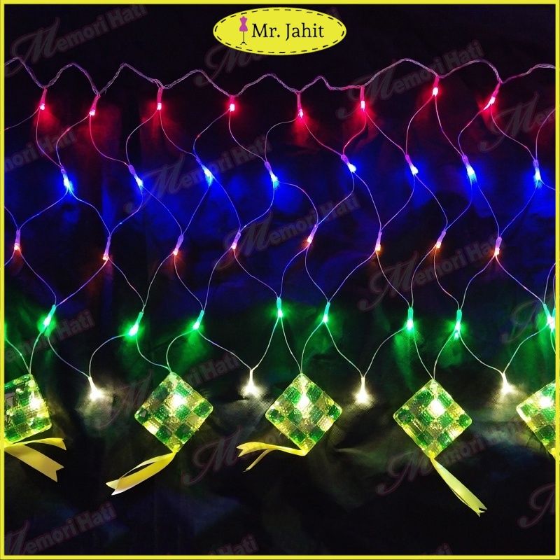 1.8m L5118-80L LED Crystal Ketupat Raya Lights / Lampu Raya | Shopee ...