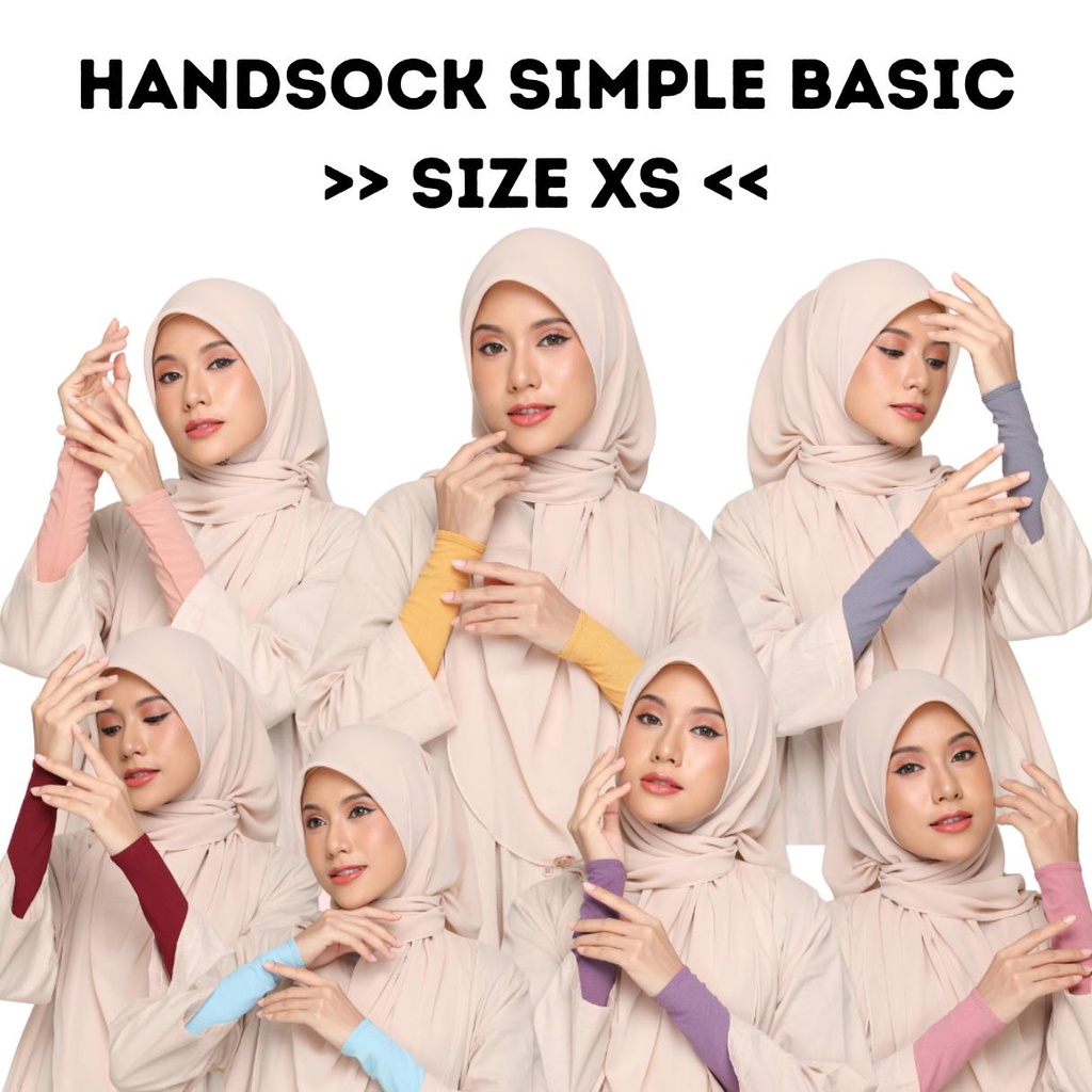 Size XS - Handsock Simple Basic Plain ( Budak / Kids - 40 kg dewasa ...