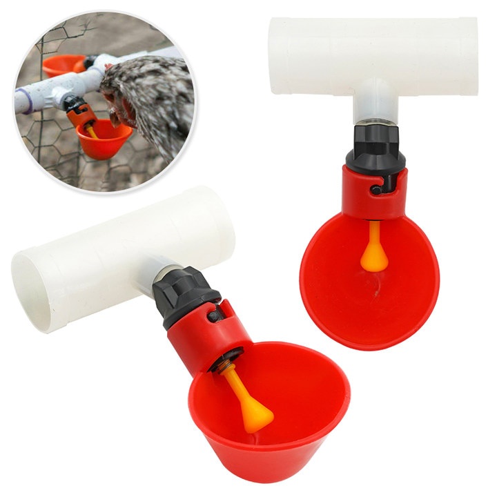 【Ready stock】10Pcs Automatic Chicken Quail Drinker Bowl Bird Water Cups ...