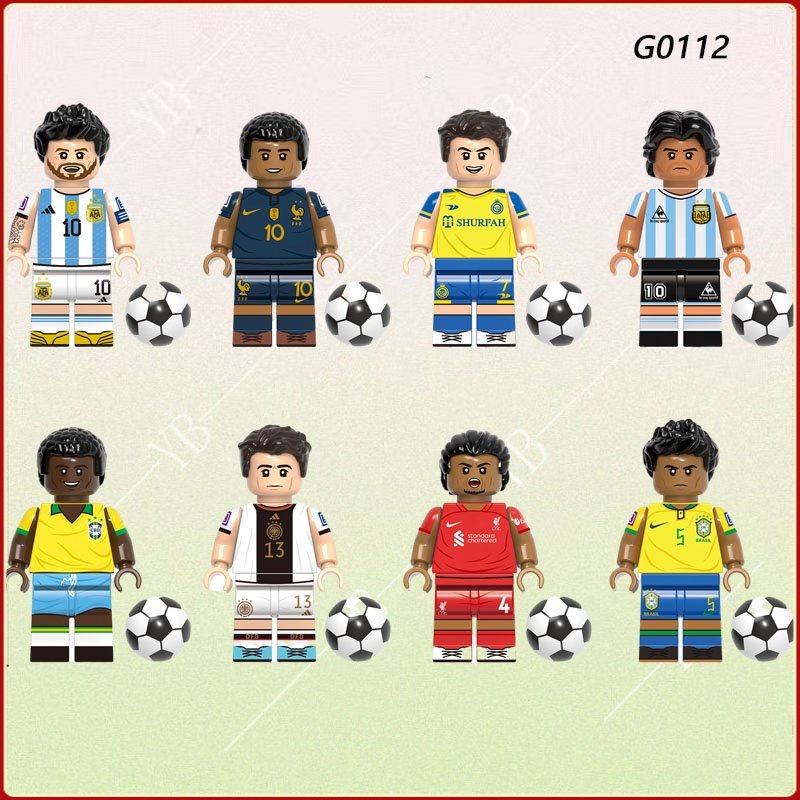 Children's modular toy football tournament World Cup star series nano ...