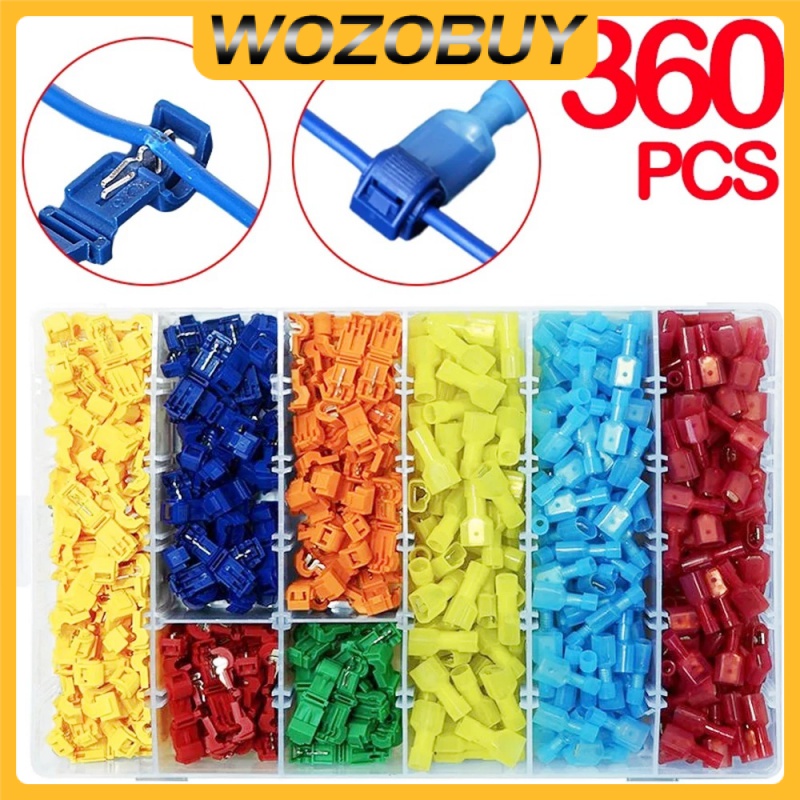 120/240/360pcs The New T-Tap Quick Electrical Cable Connectors Snap ...