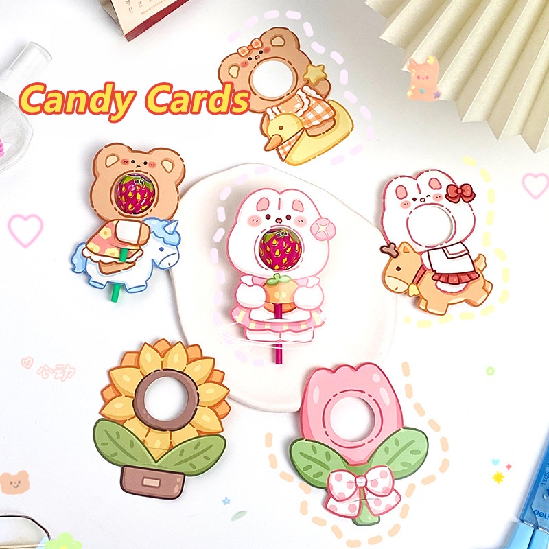 20pcs Cute Cartoon Lollipop Candy Paper Card Decoration Creative DIY ...