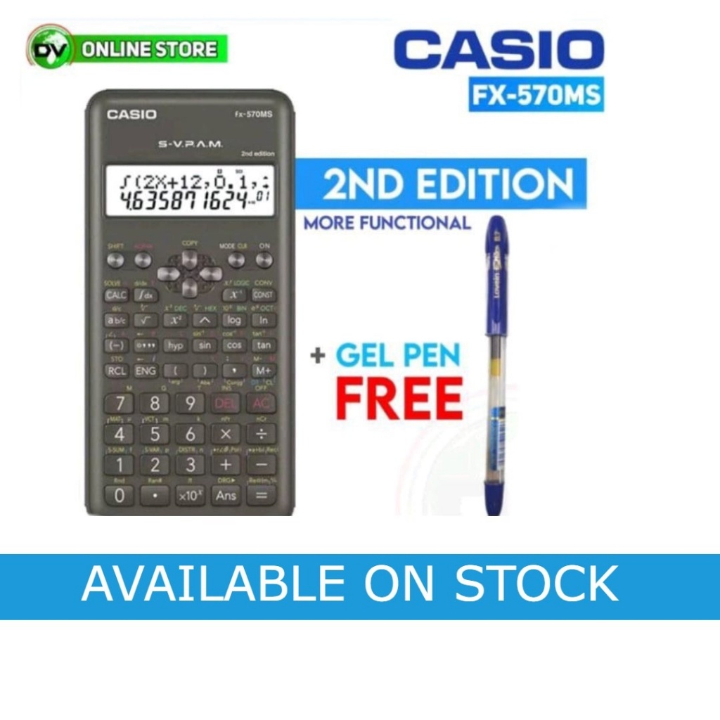 Casio Scientific Calculator FX-570MS 2nd Edition (1 Year Warranty ...