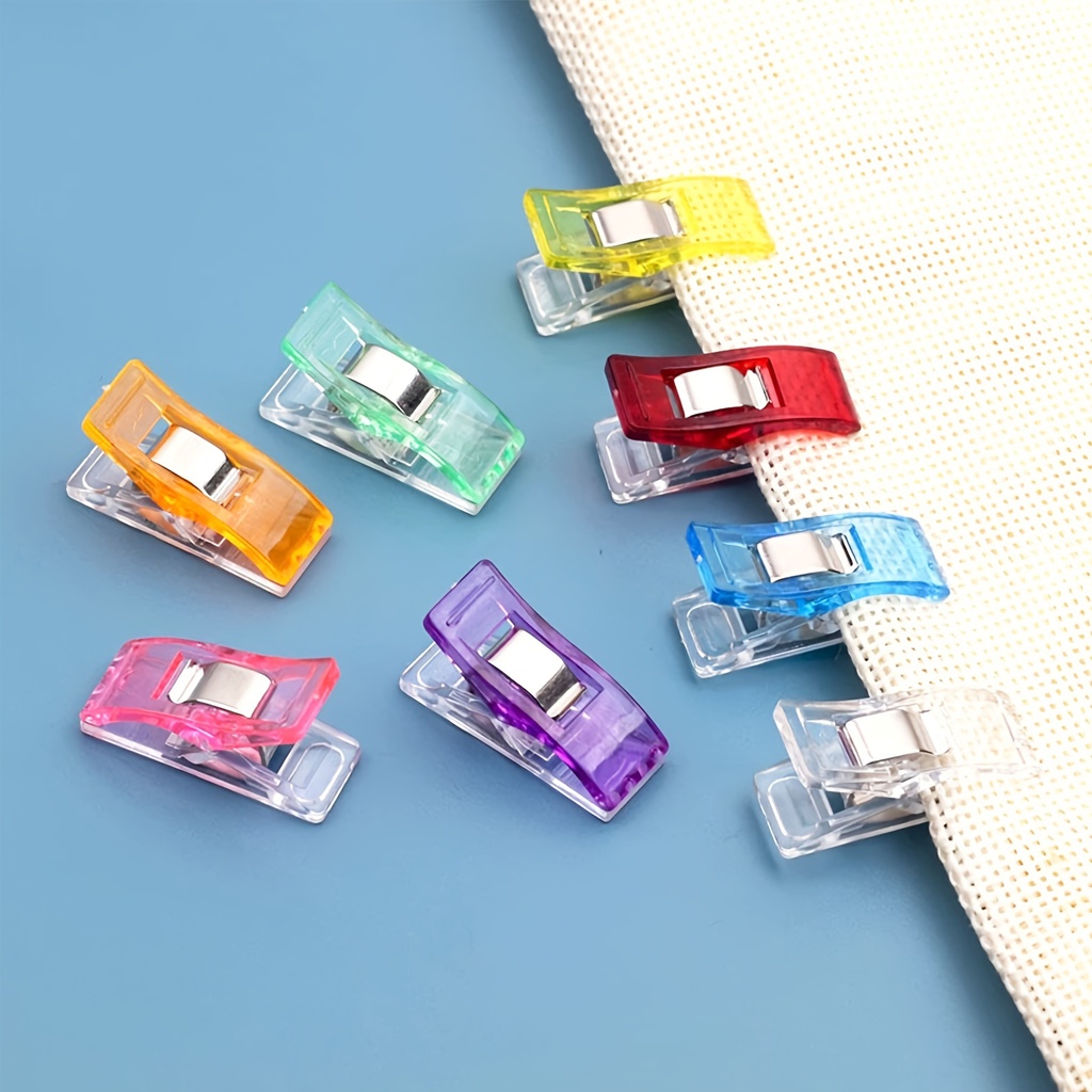 10/30/50pcs Color Edging Clip, Plastic Sewing Clip, Mixed Color Binding ...