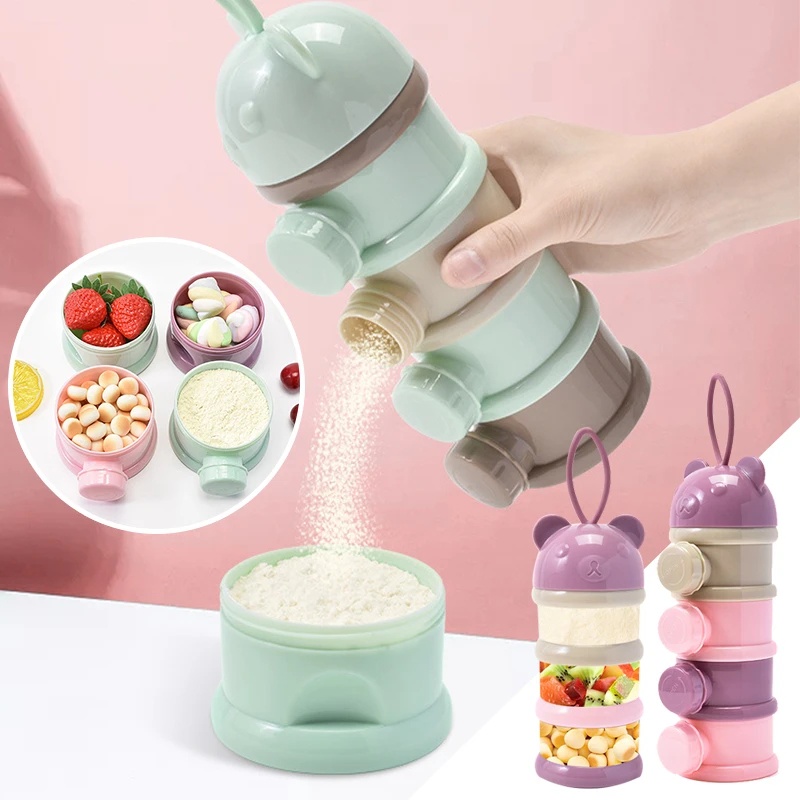 [Ready Stock]3/4 Layers Milk Powder Dispenser Travel Container Bottle ...