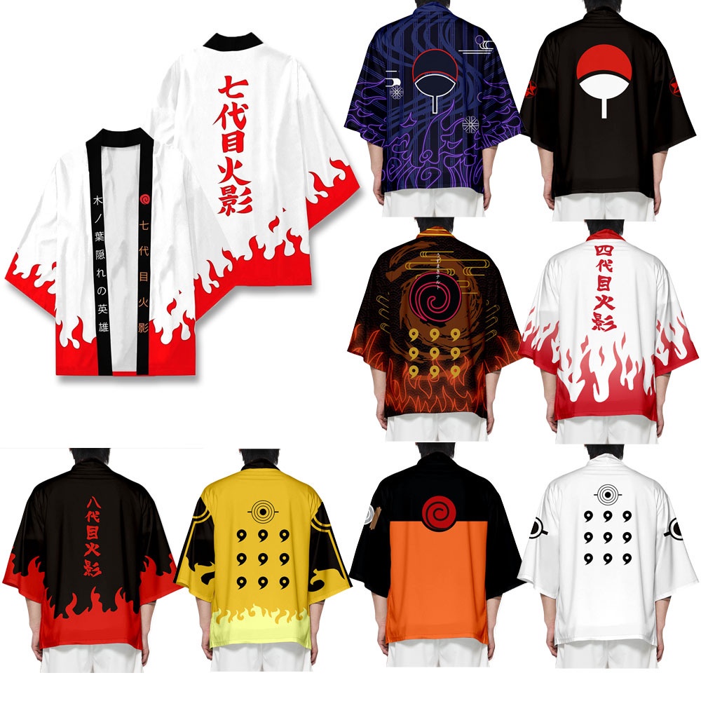 Uchiha Sharingan Symbol Kimono Cloak NARUTO Cosplay Costumes Haori ...