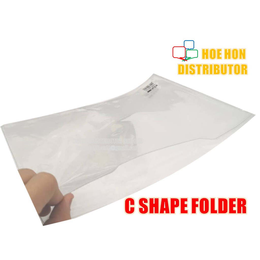 PVC Clear Transparent U shape, C Shape, L Shape Folder A4 Paper ...