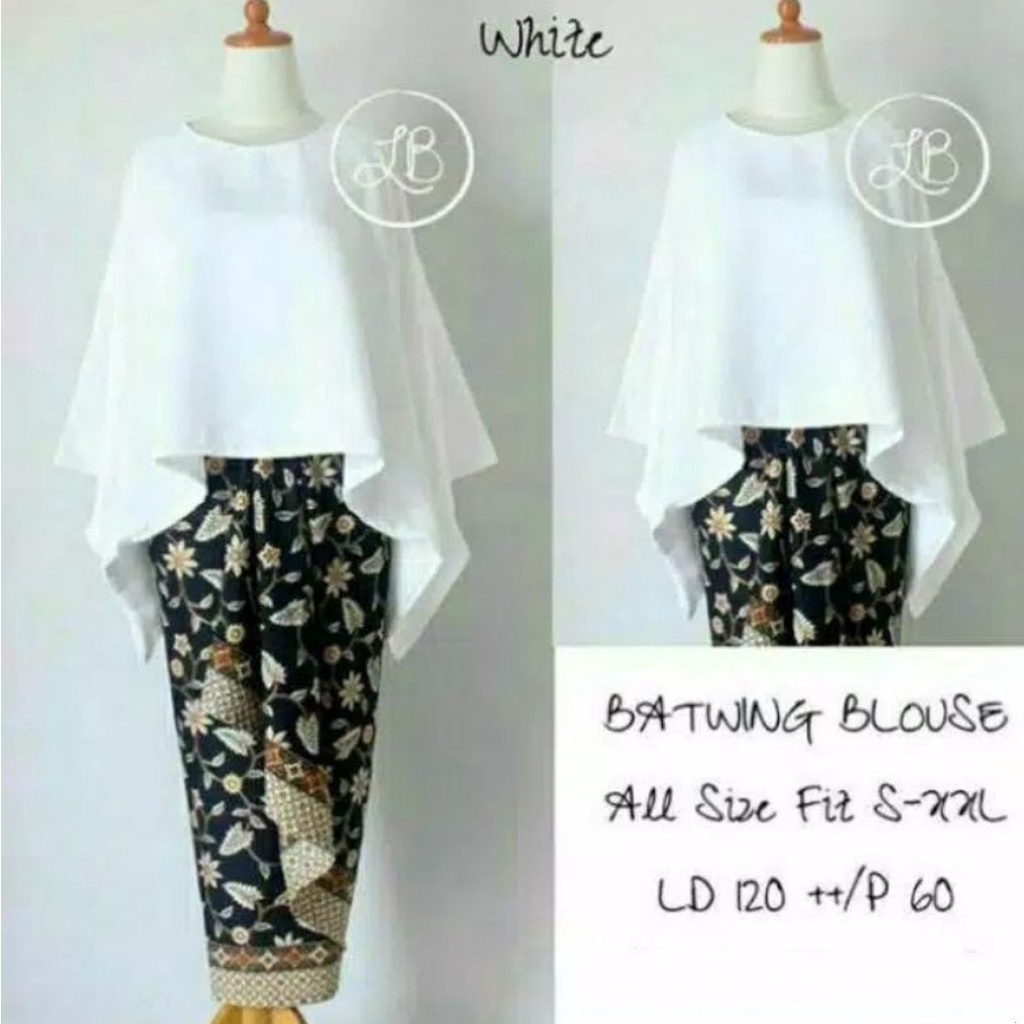 BATWING KEBAYA MODERN Top BATWING KEBAYA BATWING JUMBO KEBAYA | Shopee ...