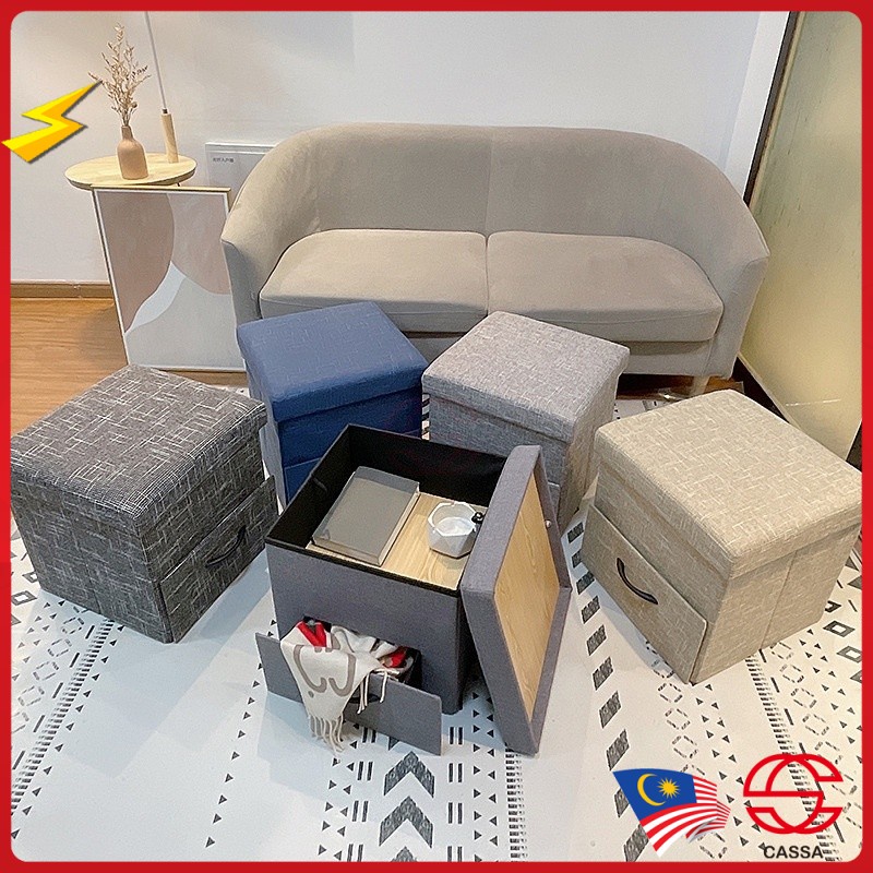 Cassa Foldable Coffee Table Side Table Bedside Table with Drawer ...