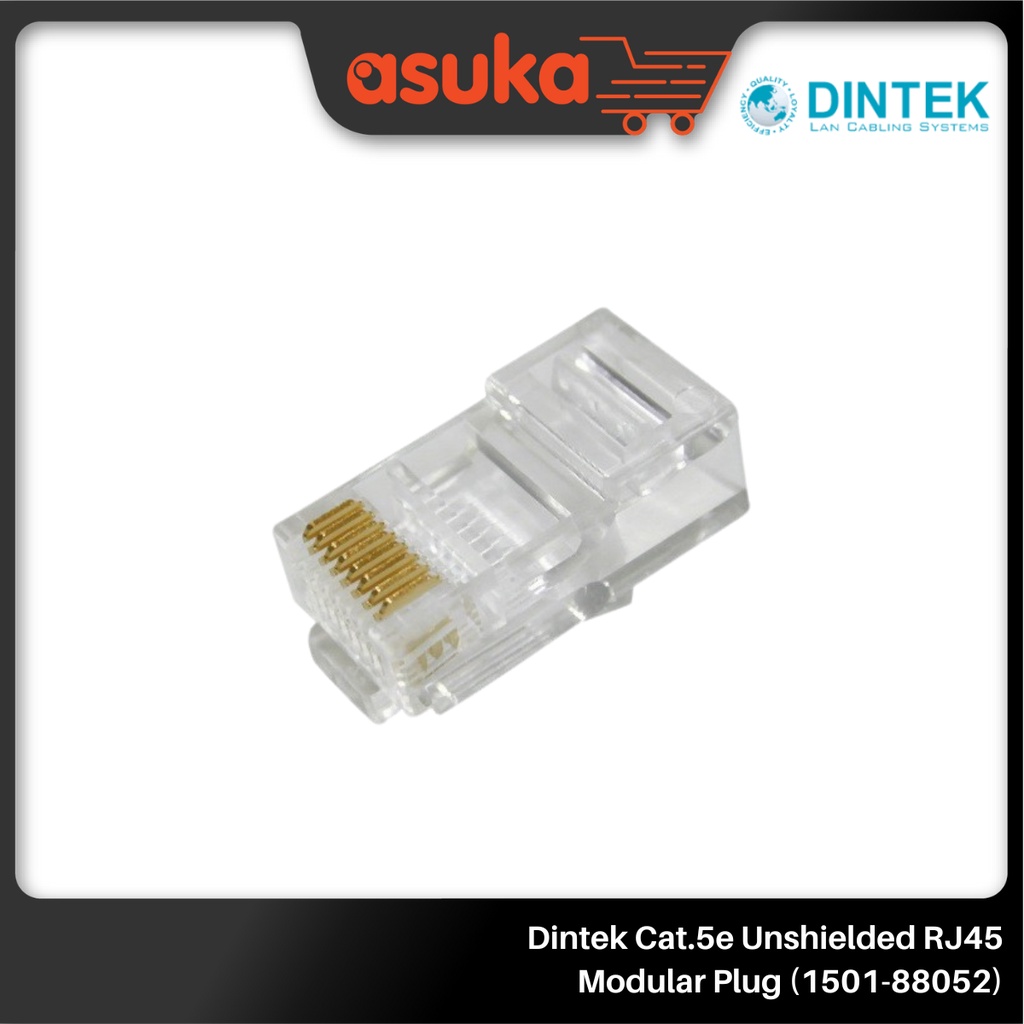 Dintek Cat.5e Unshielded RJ45 Modular Plug (1501-88052) | Shopee Malaysia