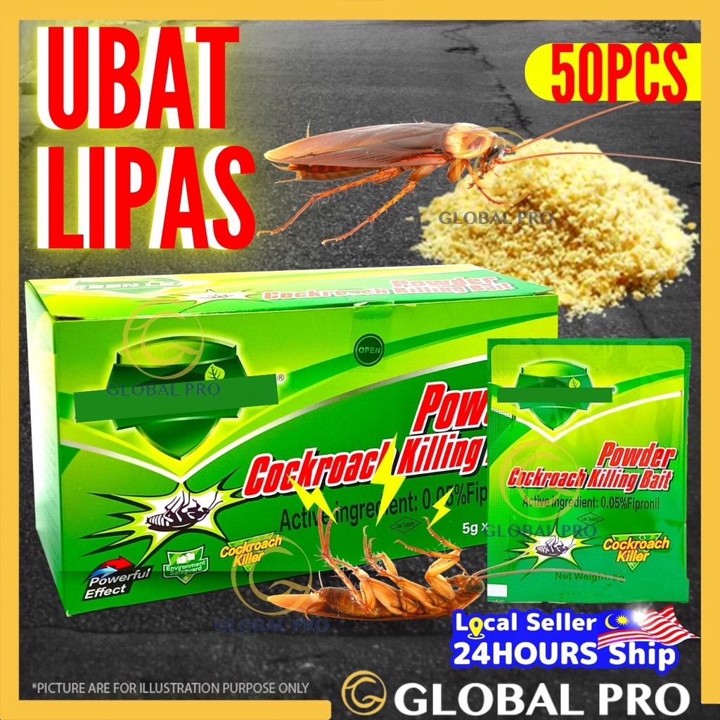 [1 BOX] Cockroach Powder Bait Ant Bait Semut Insect Bait Ubat Lipas ...