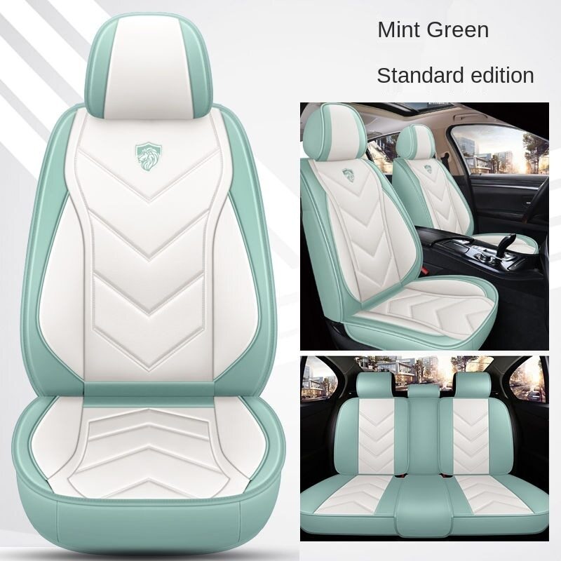 Full Coverage Universal Fit Car Seat Covers PU Leather Full Set Front ...