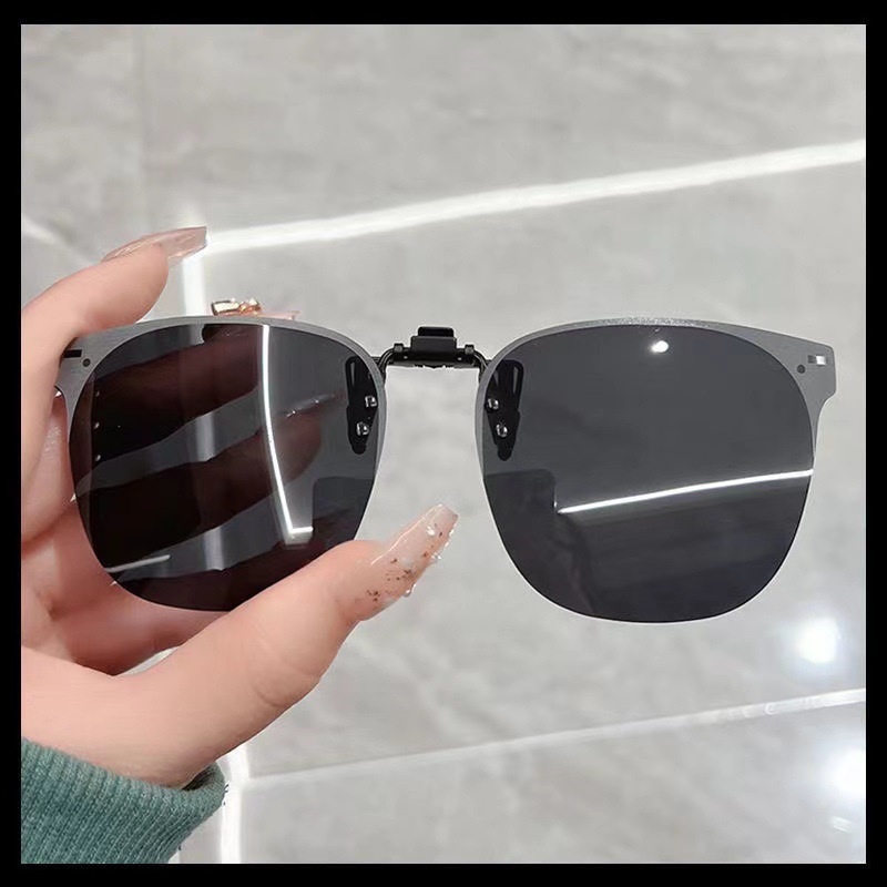 Clip On Glasses Polarized Flip Up Clip On Sunglasses Indoor and Outdoor ...
