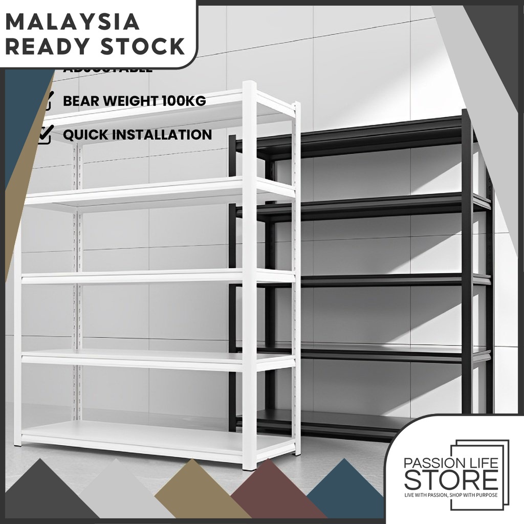 Passion Life 5 Tiers Boltless Storage Rack Home kitchen Rack Shelf Full ...