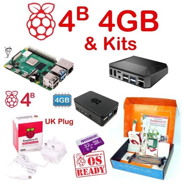 Raspberry Pi 4 Model B 4GB and Kits | Shopee Malaysia