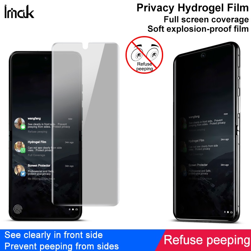 Imak Motorola Moto Razr 40 Ultra / Razr40 5G Anti Spy Screen Protector ...