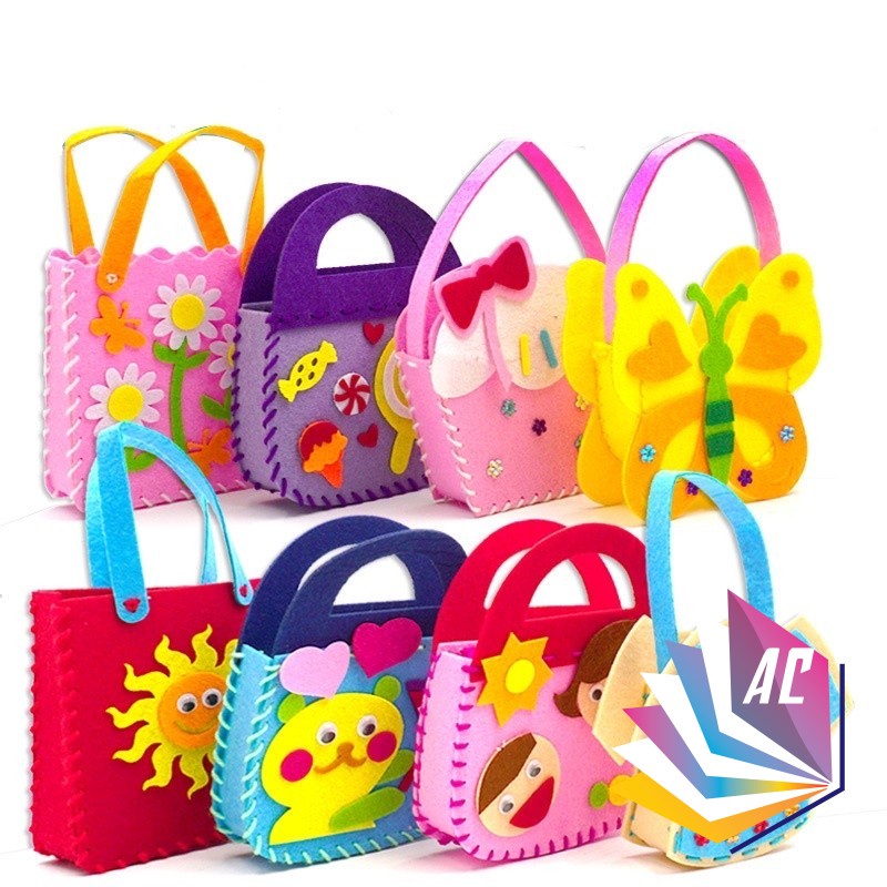 DIY EVA Cartoon Non Woven Handmade Bag Kids Children Kindergarten Art ...